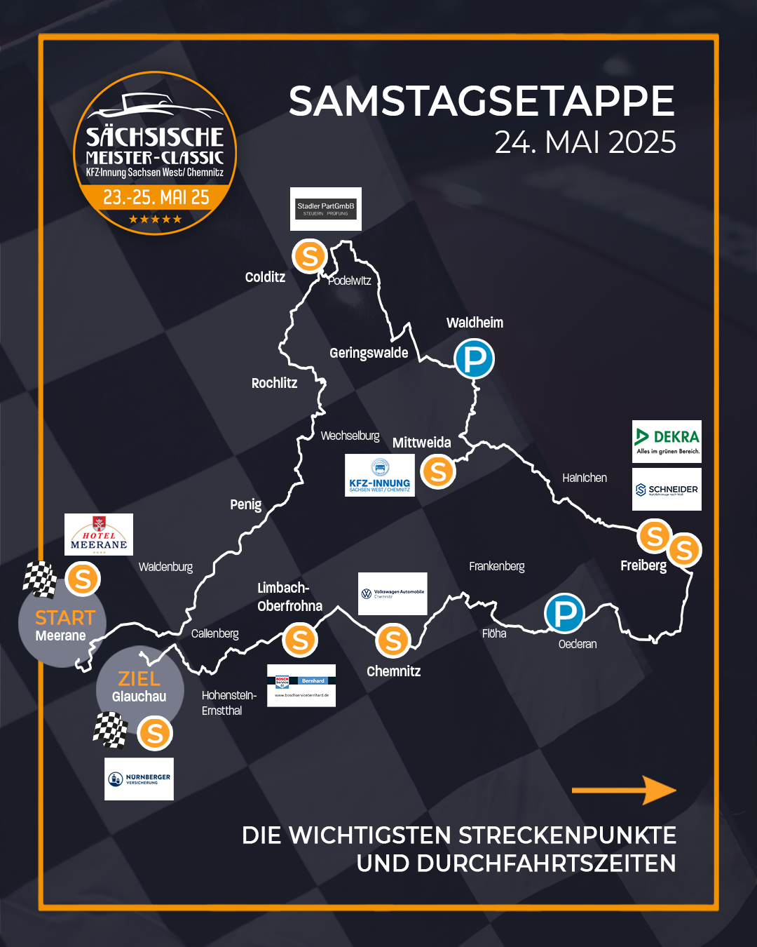 Sachsen Classic 2023 Streckenplan